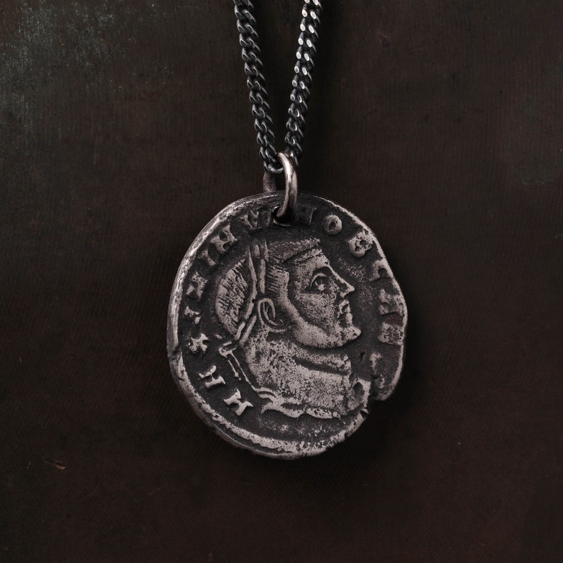 Mens Necklace Roman Coin Replica Antique Pendant for Men in - Etsy