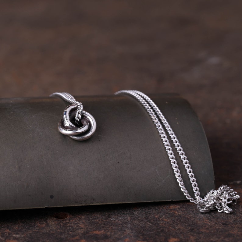 Man Necklace Russian Ring Triple Pendant Handmade in Sterling | Etsy