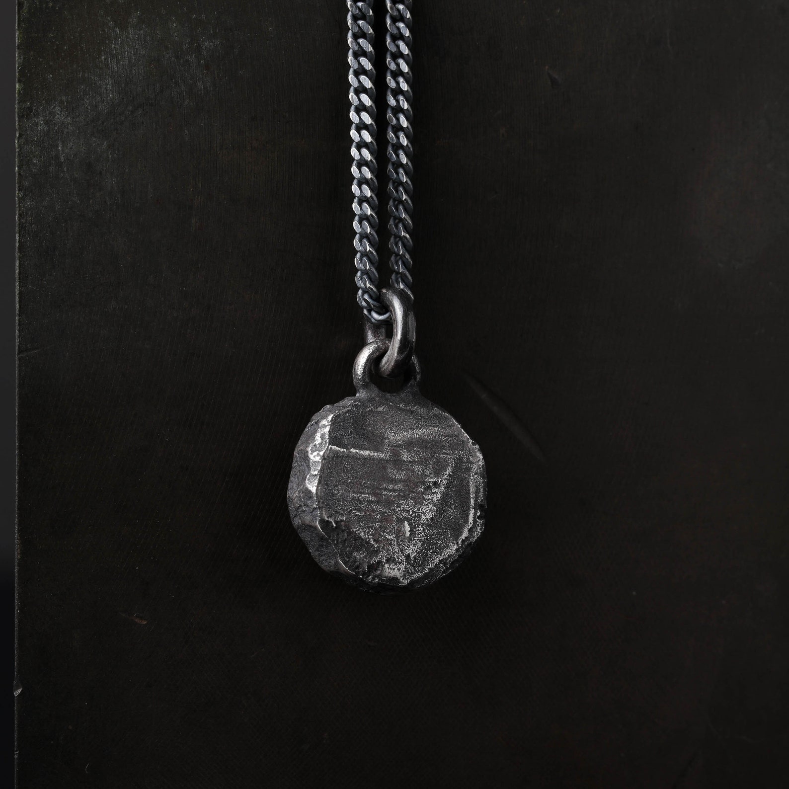 Man's Necklace Skull Memento Mori Stone Pendant in - Etsy