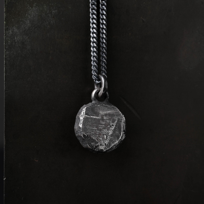 Man's Necklace Skull Memento Mori Stone Pendant in - Etsy