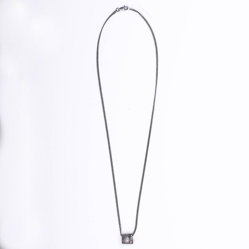 Mens Necklace Cube Pendant for Men in Sterling Silver - Etsy