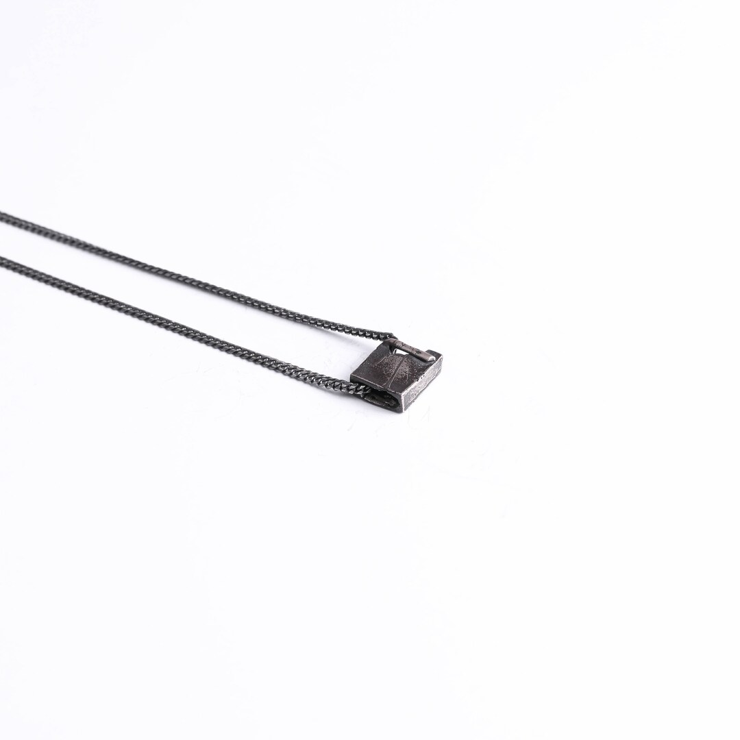 Mens Necklace Cube Pendant for Men in Sterling Silver - Etsy