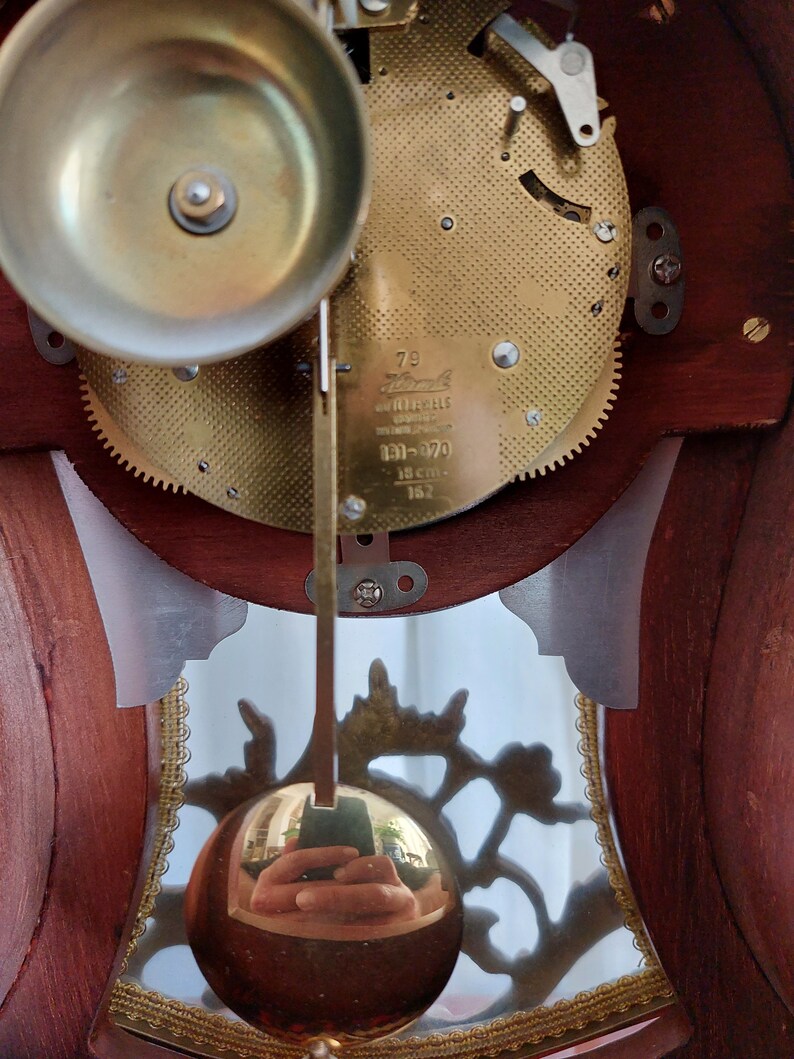 Franz Hermle Antique Boulle Mantel Clock Wood Bronze Table - Etsy