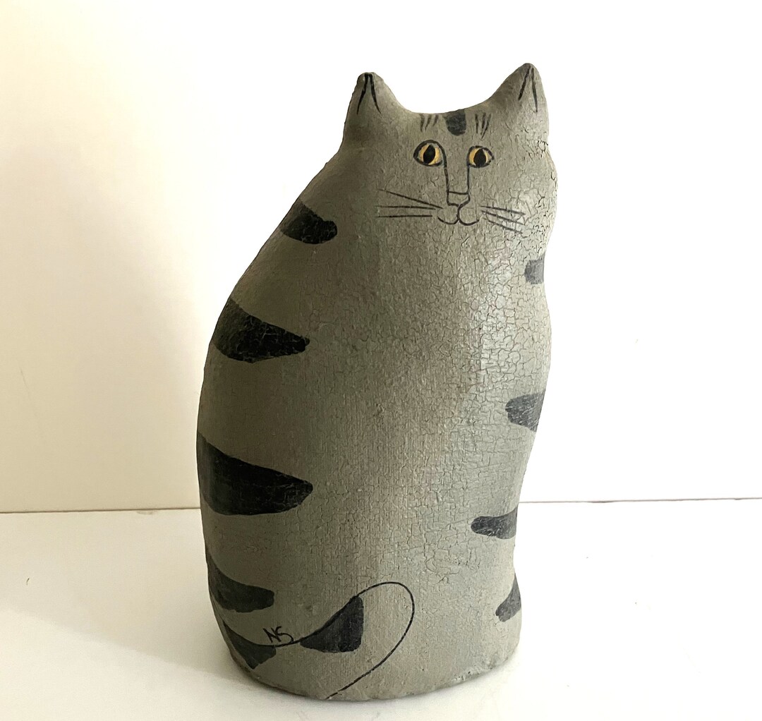 Painted Stuffed Canvas Cat - Etsy