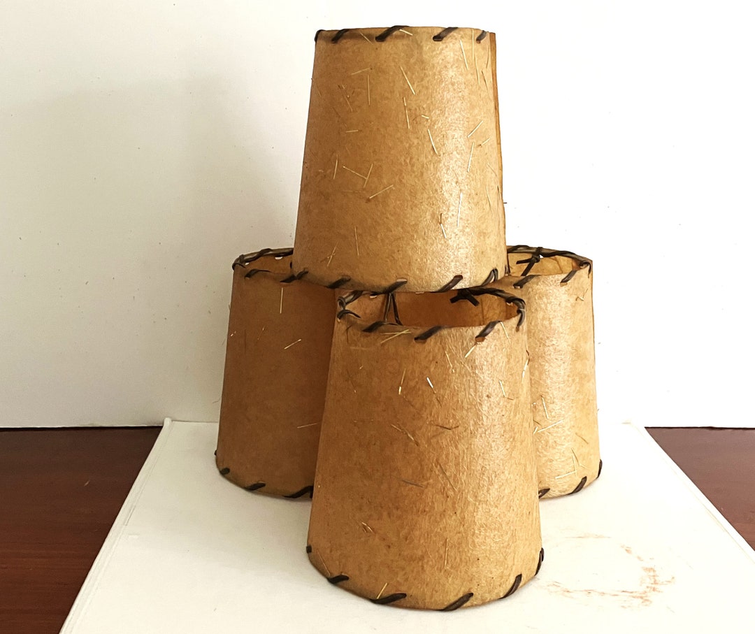 4 Fiberglass Parchment Tapered Lamp Shades - Etsy