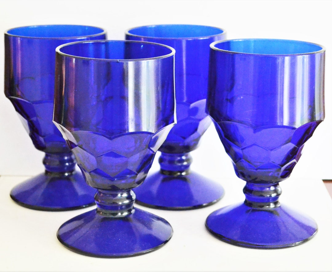 Blue Viking Georgian Wine Glasses Goblets - Etsy
