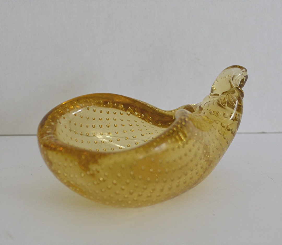 Archimede Seguso Murano Shell Dish With Label - Etsy