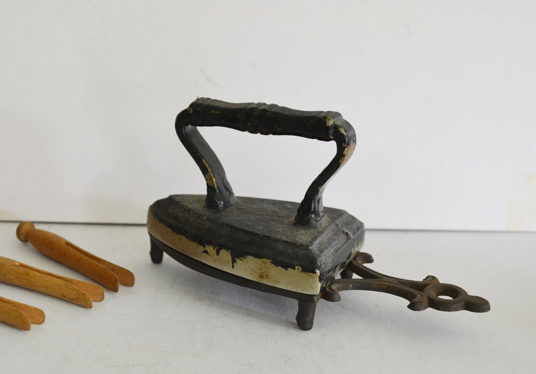 Antique Miniature Toy Sad Iron and Trivet - Etsy