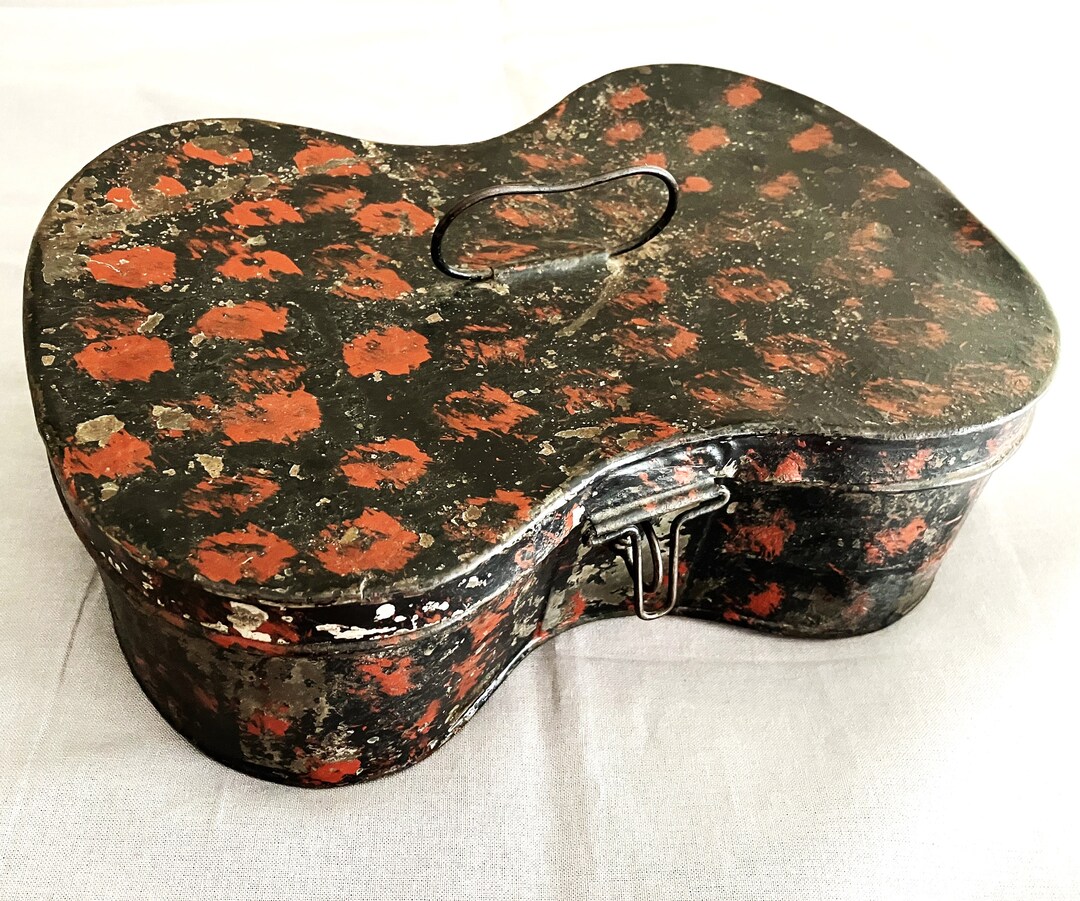 Antique Tin Tole Military Collar Epaulette Box - Etsy