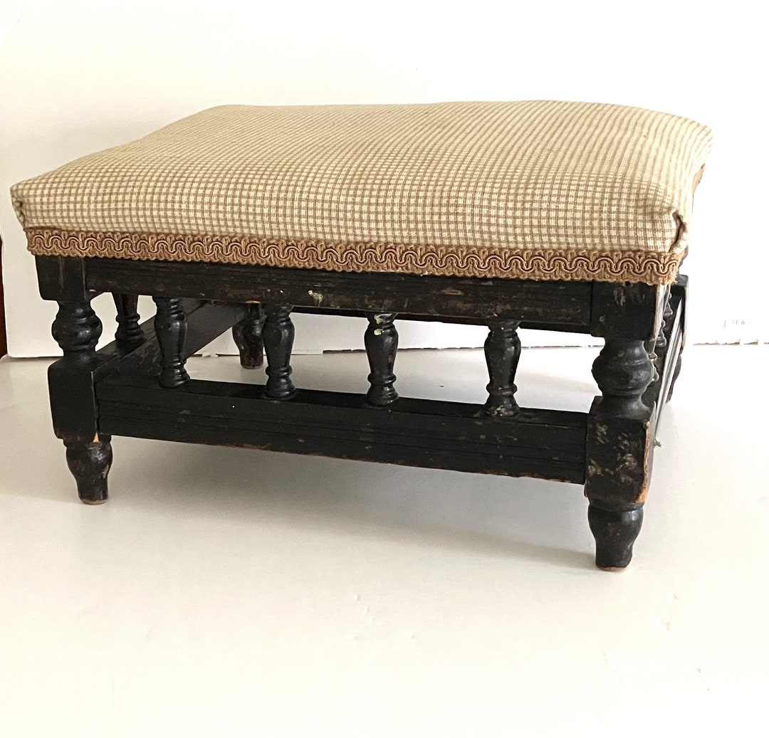 Antique Victorian Small Footstool - Etsy