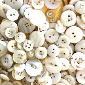 Huge Lot of Vintage Pearl White Buttons - Etsy