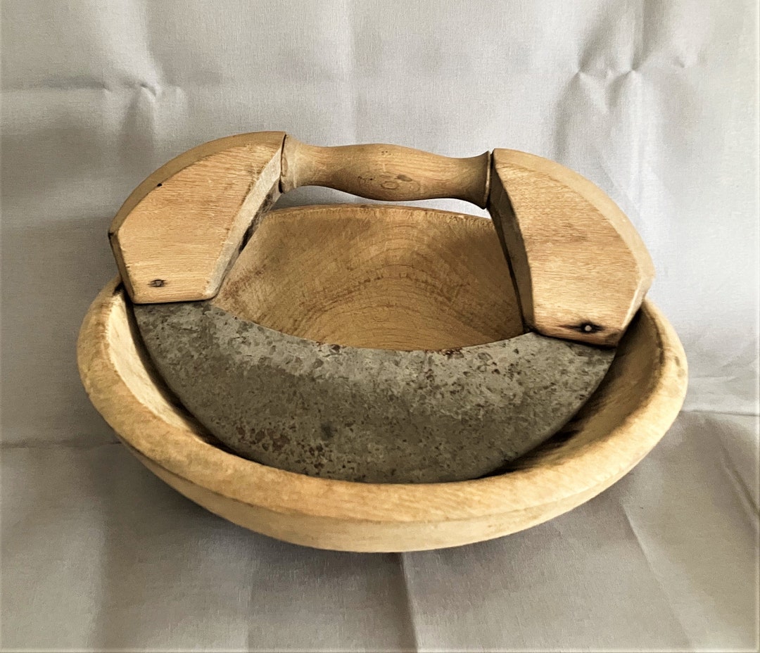 Antique Chopper and Chopping Bowl - Etsy