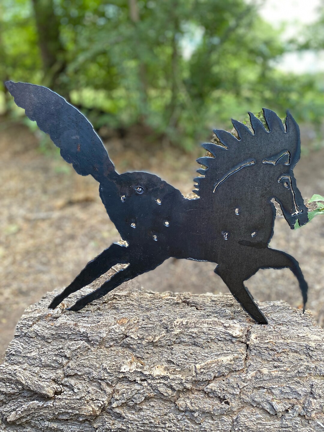 Galloping Horse Yard Art, Metal Sign, Metal Cut Animal Silhouettes ...