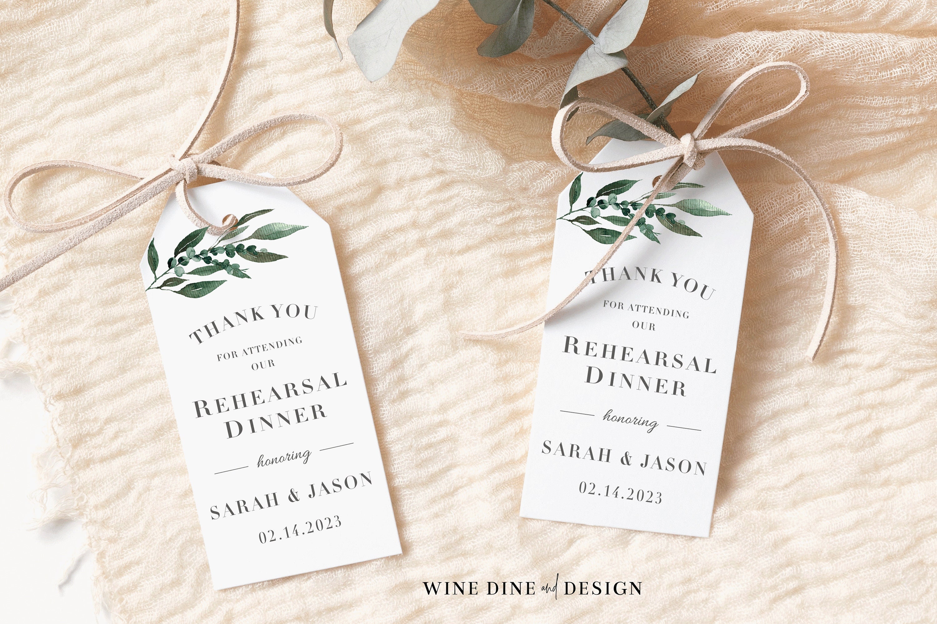 Personalized Rehearsal Dinner Gift Tag Thank You Tag - Etsy