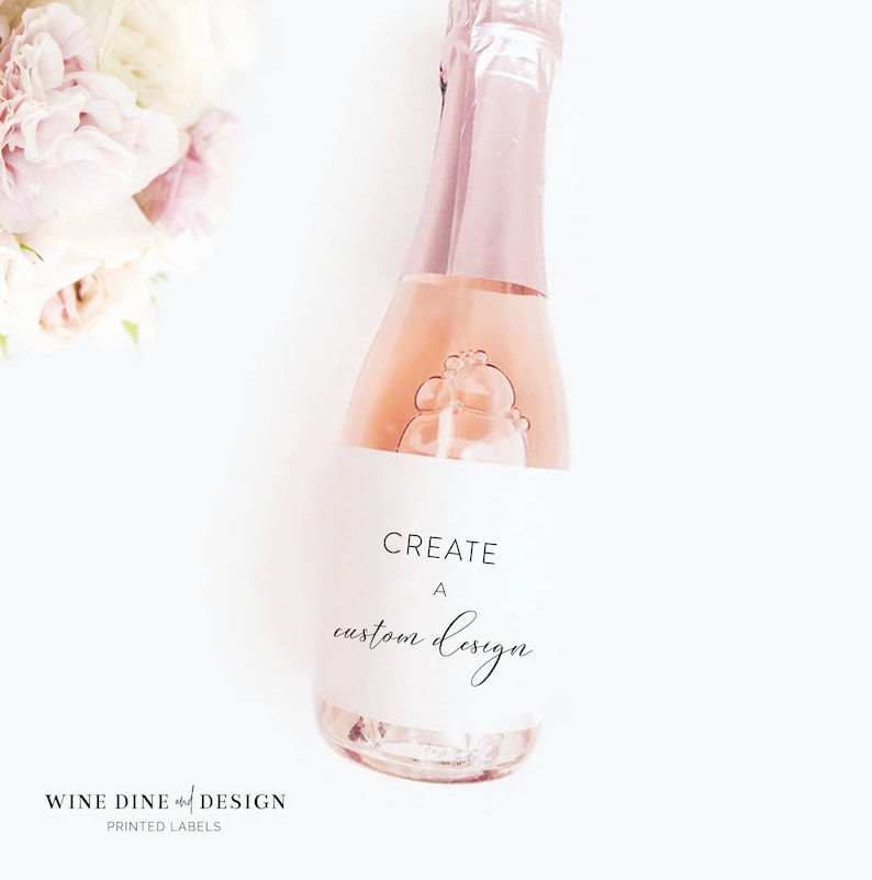 Custom Design Champagne or Wine Label Full Size or Mini Labels - Etsy