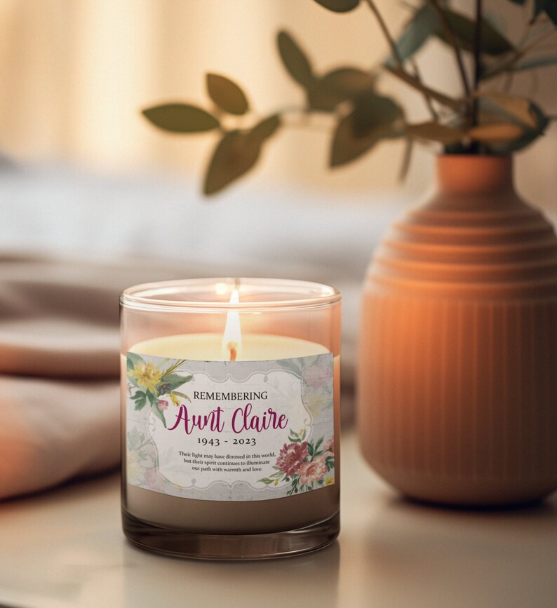 In Memoriam Scented Soy Candle, 9oz; Scented Candle to Remember ...