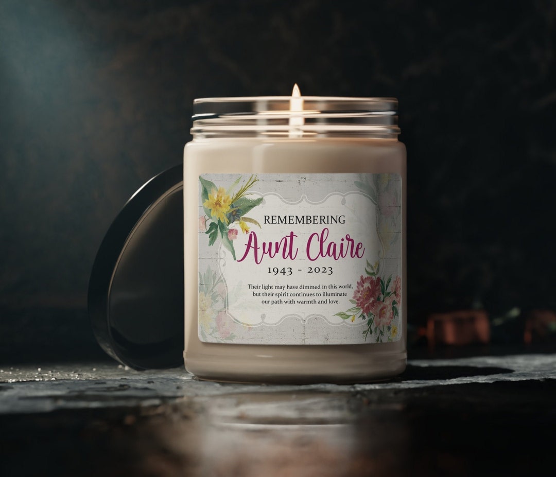 In Memoriam Scented Soy Candle, 9oz; Scented Candle to Remember ...