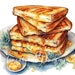 Grilled Cheese Sandwiches Clipart Bundle 10 High Quality Watercolor ...