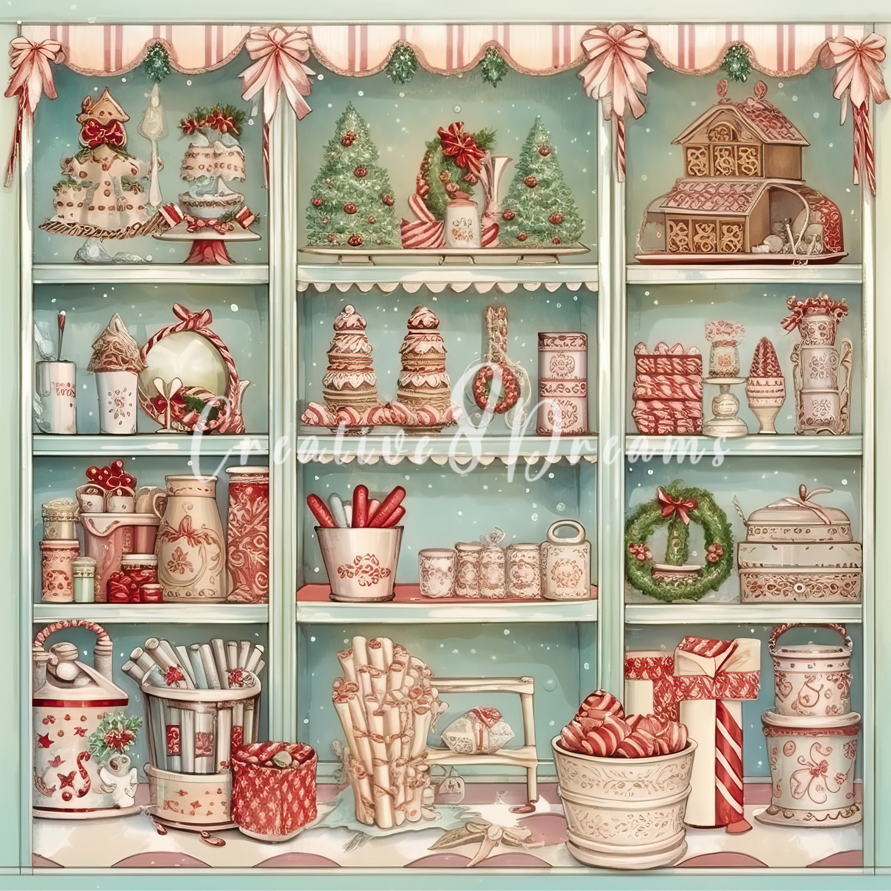 Pink Sage Christmas Candy Shop JPG Clipart Bundle- Digital Download - Etsy