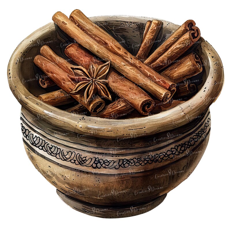 Bowl of Cinnamon Sticks PNG Clipart Bundle- Digital Download - Etsy