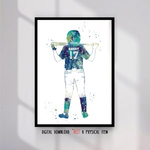 Baseball Player Little Boy Personalized Custom Name and Number ...