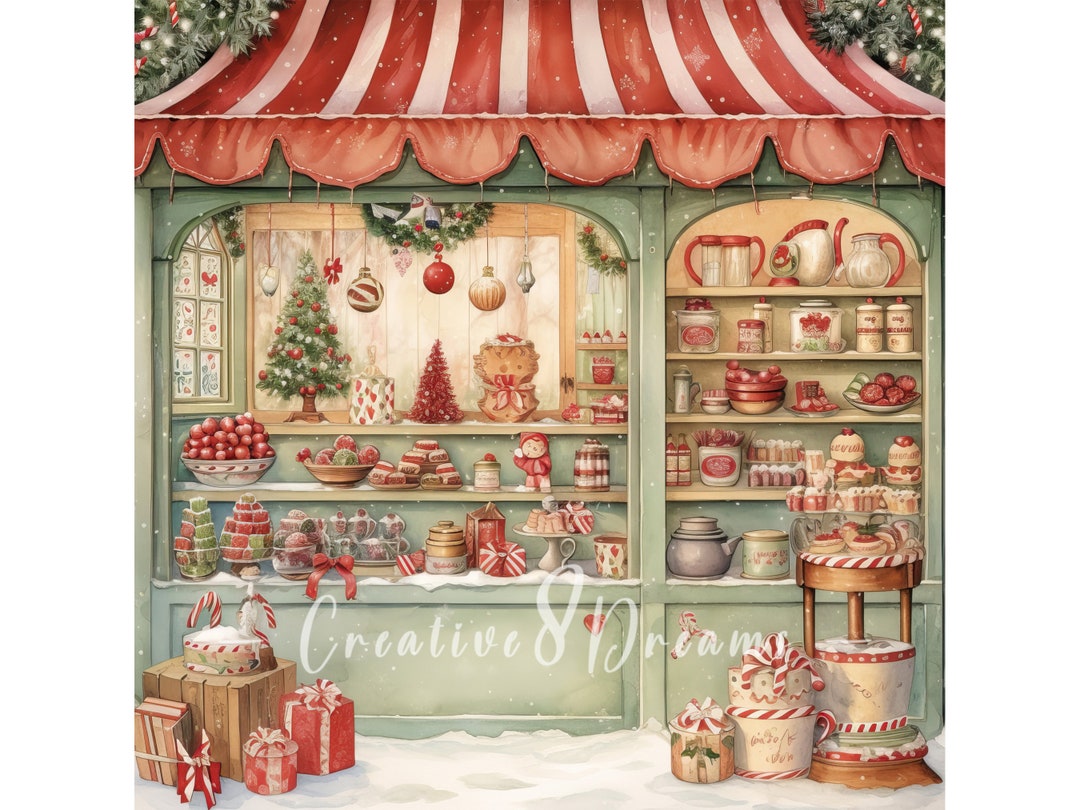 Pink Sage Christmas Candy Shop Clipart Bundle- 10 High Quality ...
