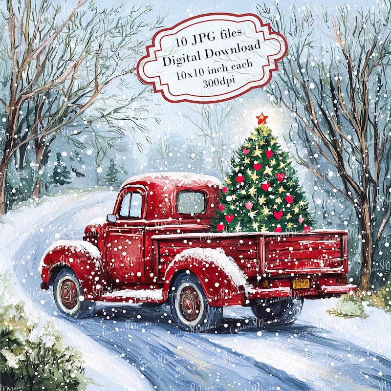 Rustic Red Truck - Etsy