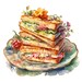 Veggie Sandwich Clipart Bundle 10 High Quality Watercolor Jpgs Vegan ...