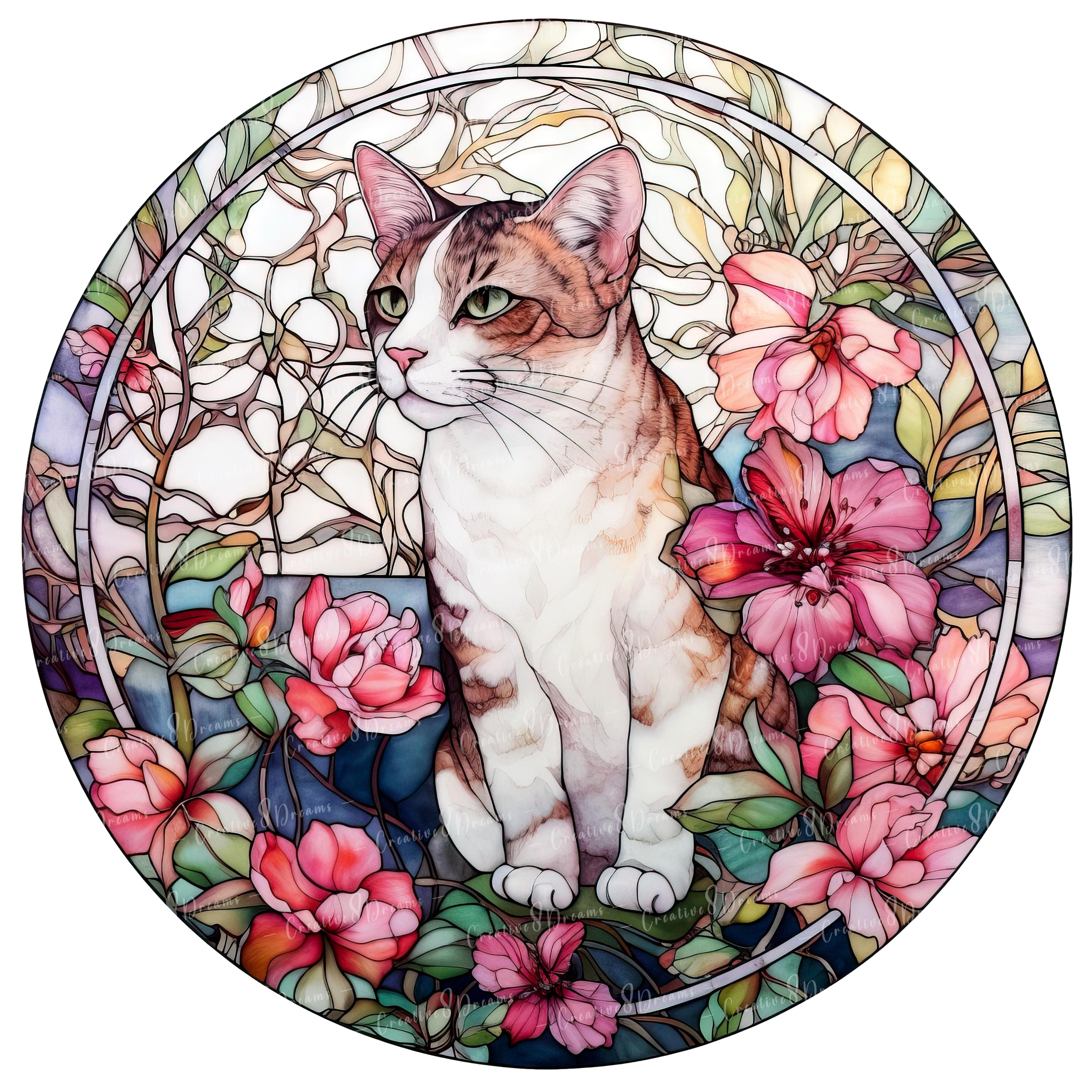 Stained Glass Cat PNG Clipart Bundle- Digital Download - Etsy