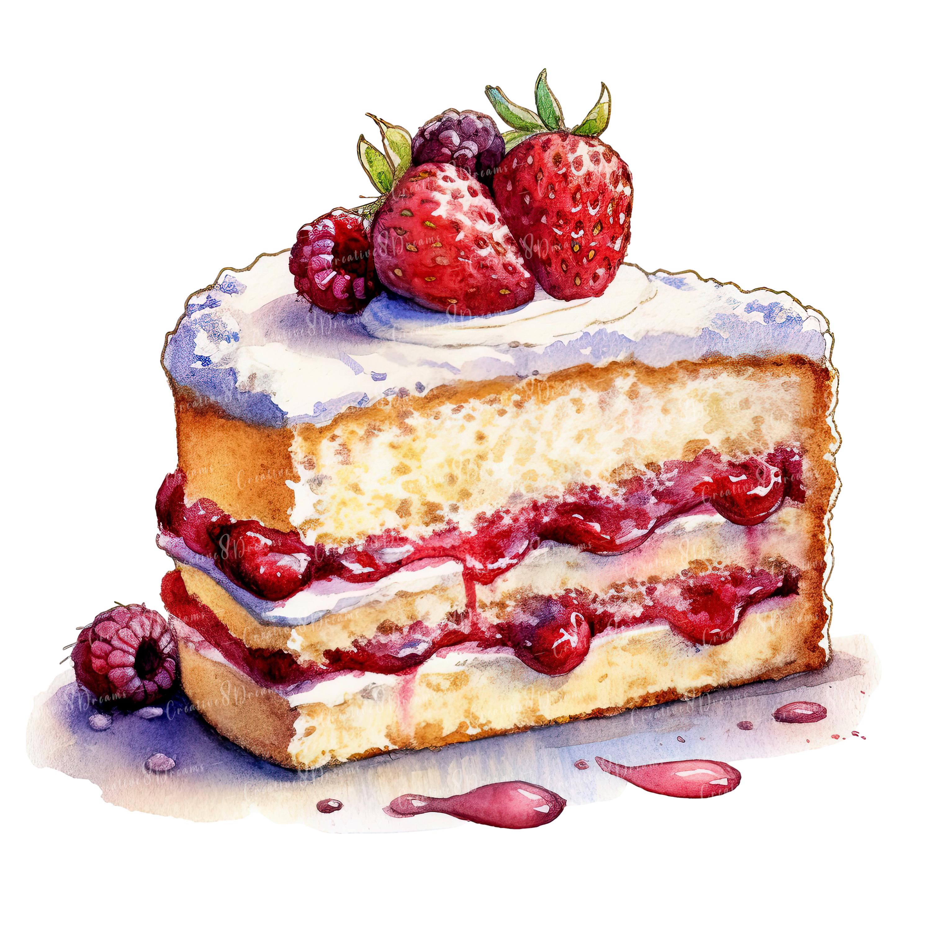 Sponge Cake PNG Clipart Bundle- Digital Download - Etsy