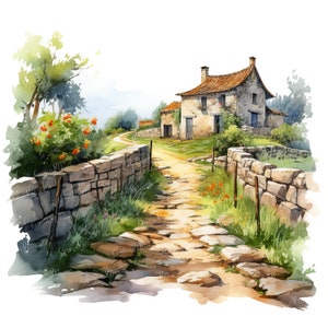 Dirt Road Path in Rural Scenery Clipart Bundle- 10 High Quality ...