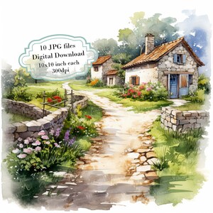 Dirt Road Path in Rural Scenery Clipart Bundle- 10 High Quality ...