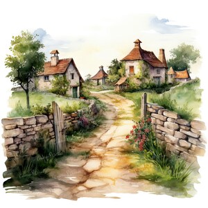 Dirt Road Path in Rural Scenery Clipart Bundle- 10 High Quality ...