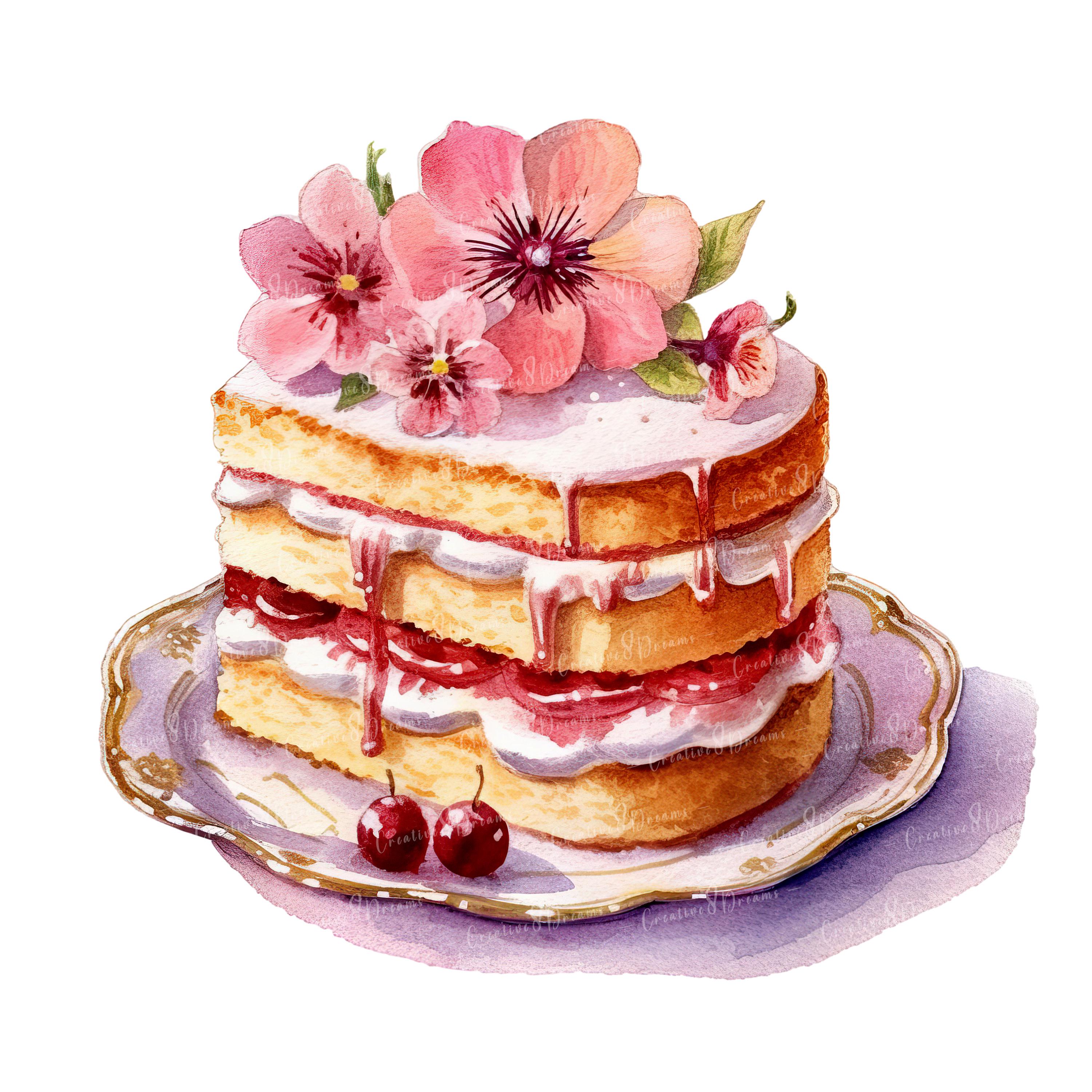 Sponge Cake PNG Clipart Bundle- Digital Download - Etsy
