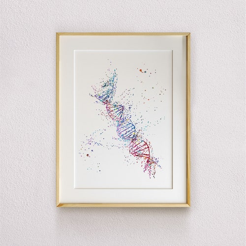DNA Abstract Art Genetics Poster Molecular Biology Print - Etsy