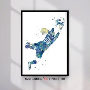 Soccer Goalkeeper Girl Personalized Art Custom Name and Number Sport ...
