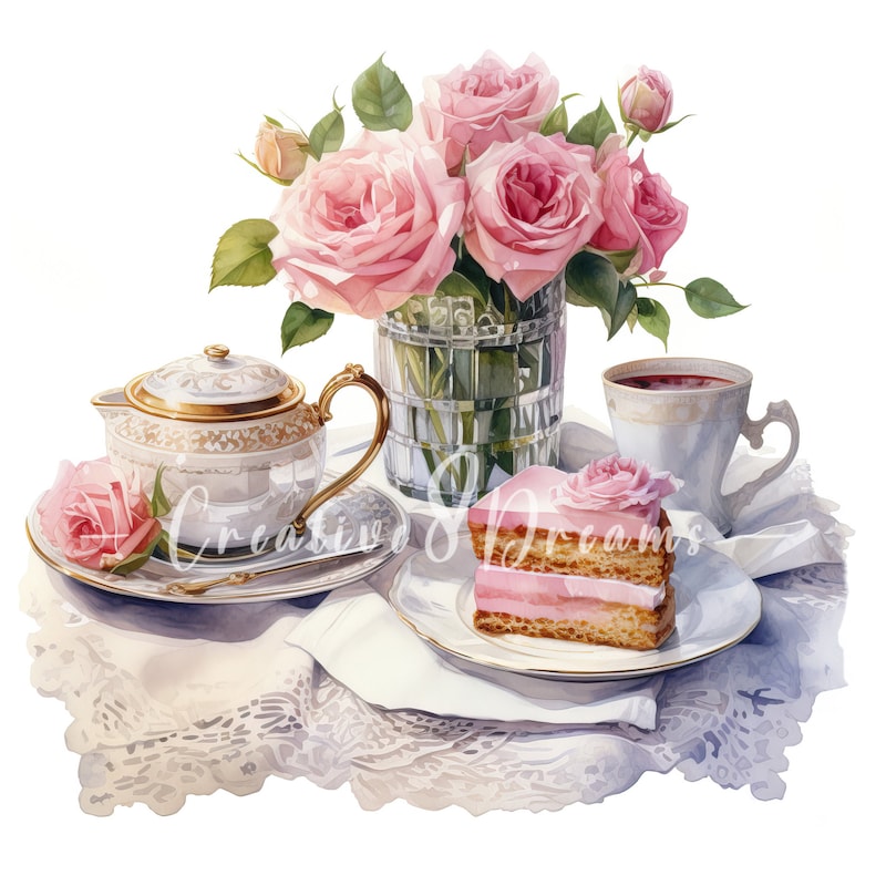 High Tea Clip Art - Etsy