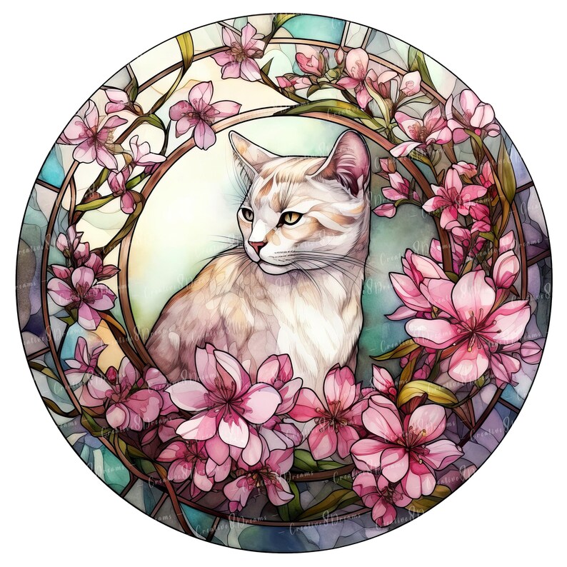 Stained Glass Cat PNG Clipart Bundle- Digital Download - Etsy
