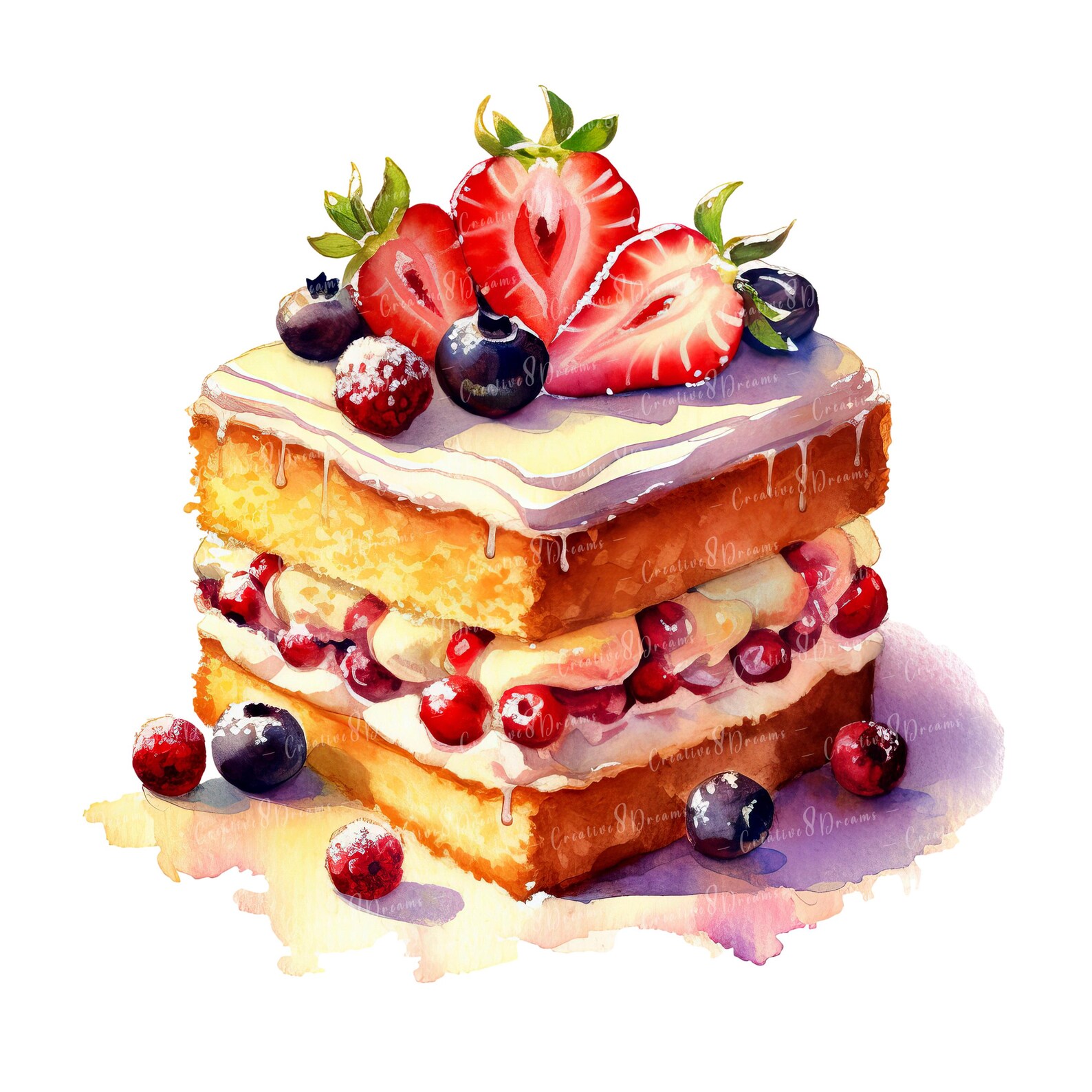 Sponge Cake PNG Clipart Bundle- Digital Download - Etsy