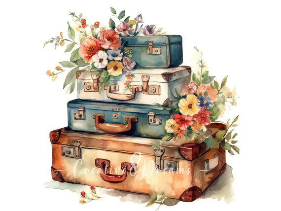 Vintage Luggage Clipart