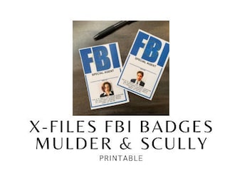 X Files Dana Scully & Fox Mulder FBI Set of 2 ID Badges - Etsy