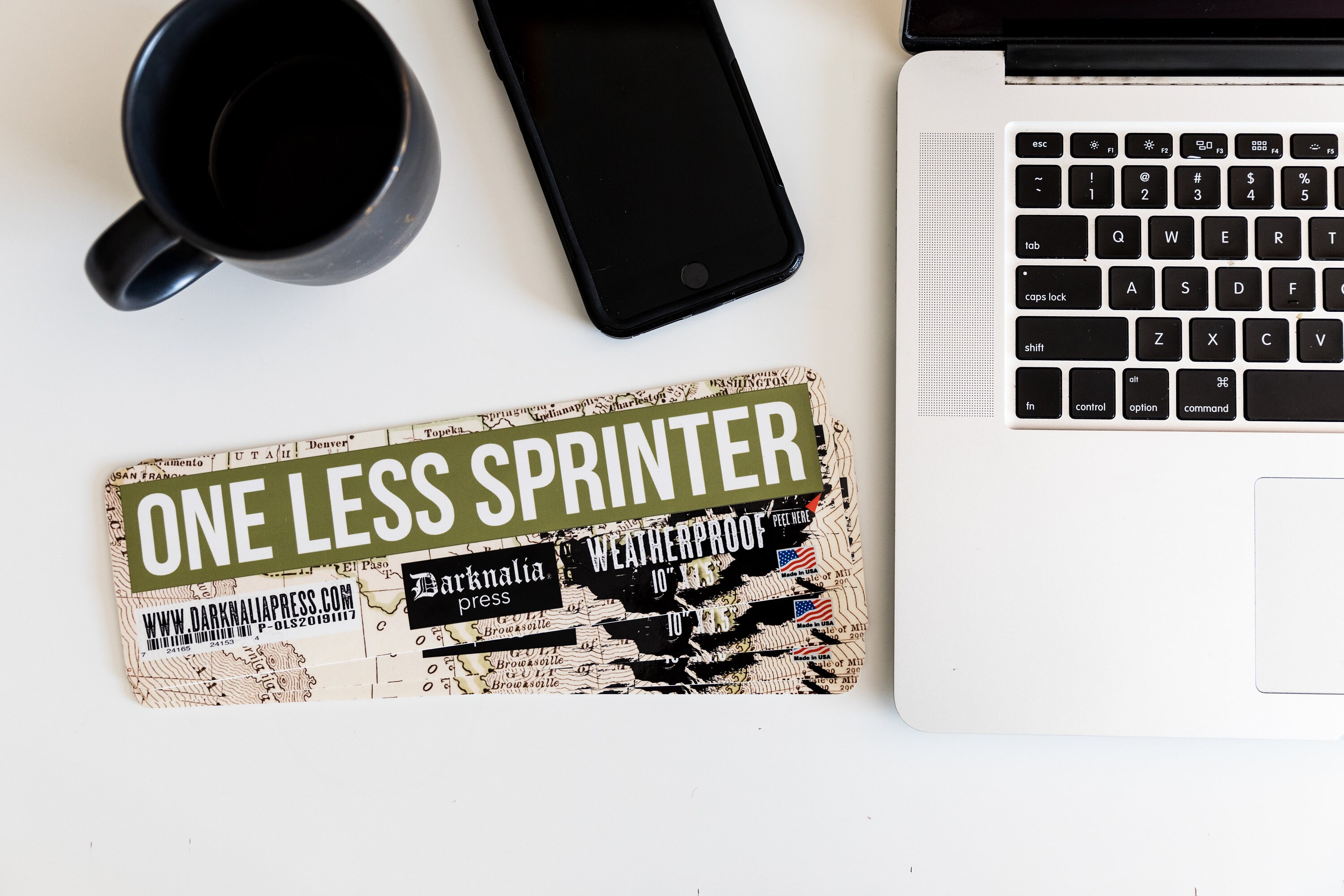 One Less Sprinter Large Bumper Sticker Military Green/white 10 X 1.5 - Etsy