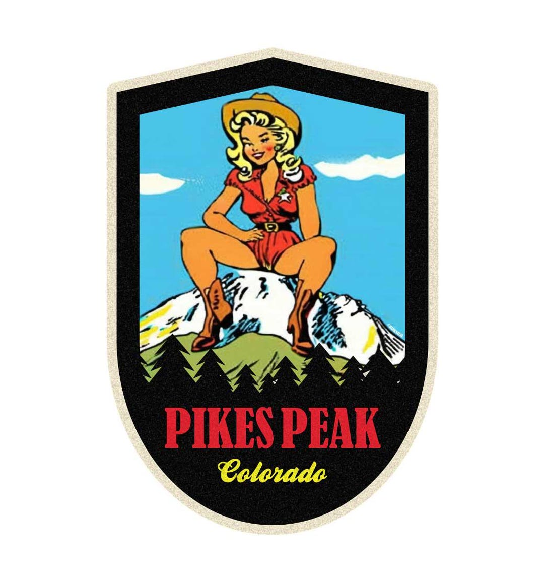 Vintage 1950's Style Pikes Peak Colorado Travel Pinup Souvenir Vacation ...