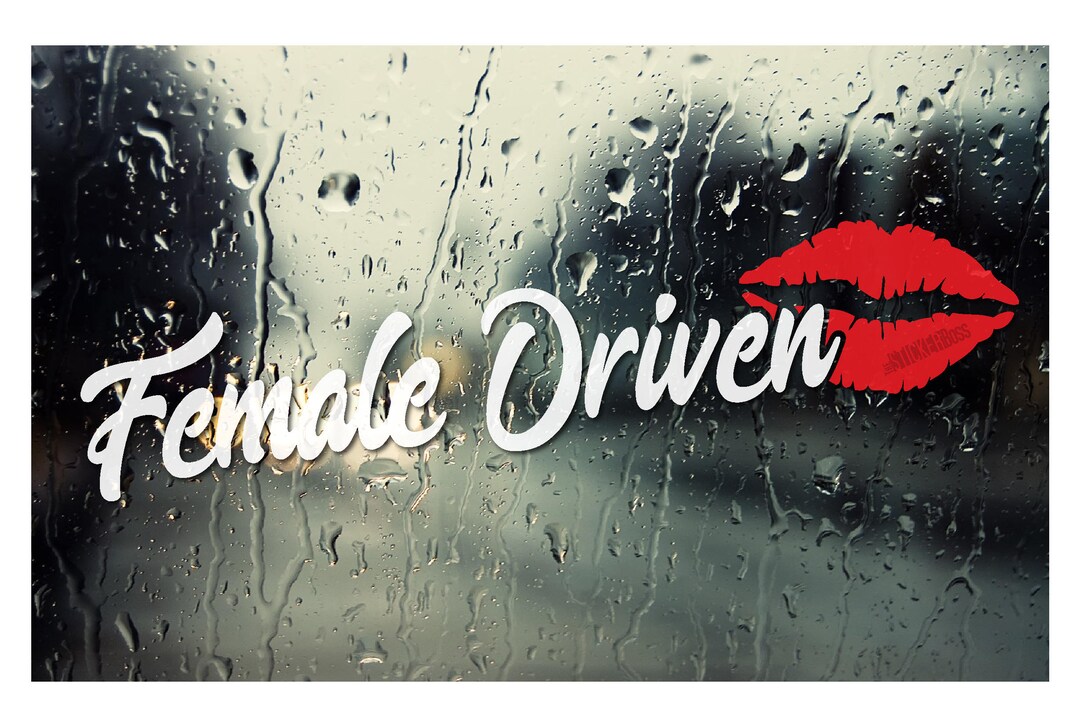 Female Driven Lips Car Window Decal - 9" Sticker HQ Blacklisted JDM KDM ...