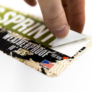 One Less Sprinter Large Bumper Sticker [ Military Green/white 10" X 1.5 ...