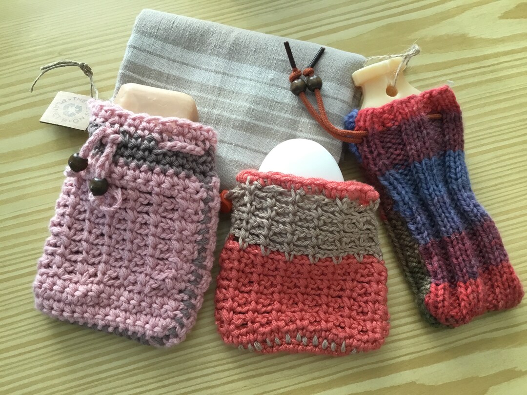 Soap Bags, Soap Savers / Bathroom Decoration, / Shower Sock / Crocheted ...