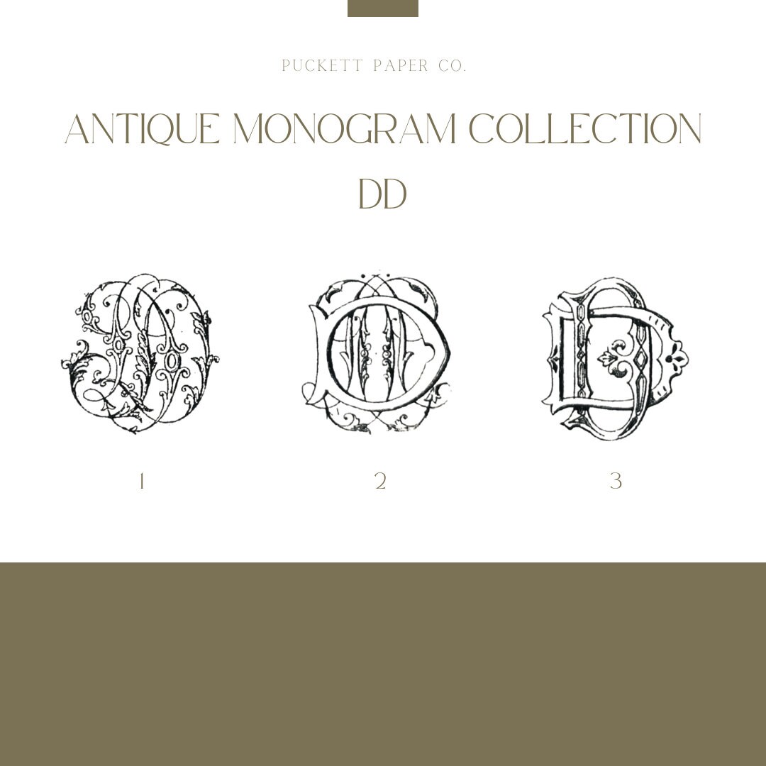3 ANTIQUE MONOGRAMS 3 Digital Png Files,high Resolution 300 Dpi. for ...
