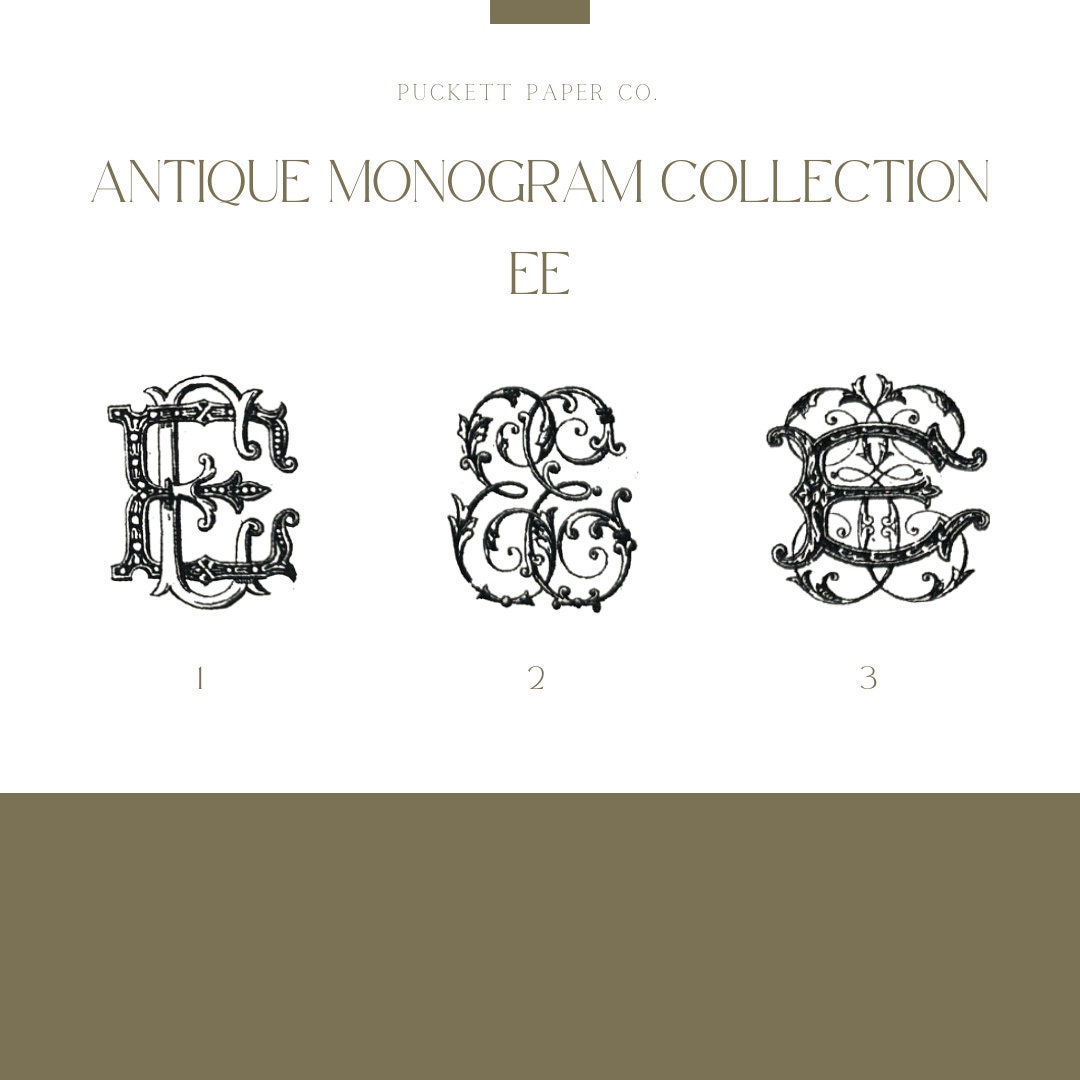 3 ANTIQUE MONOGRAMS 3 Digital Png Files,high Resolution 300 Dpi. for ...
