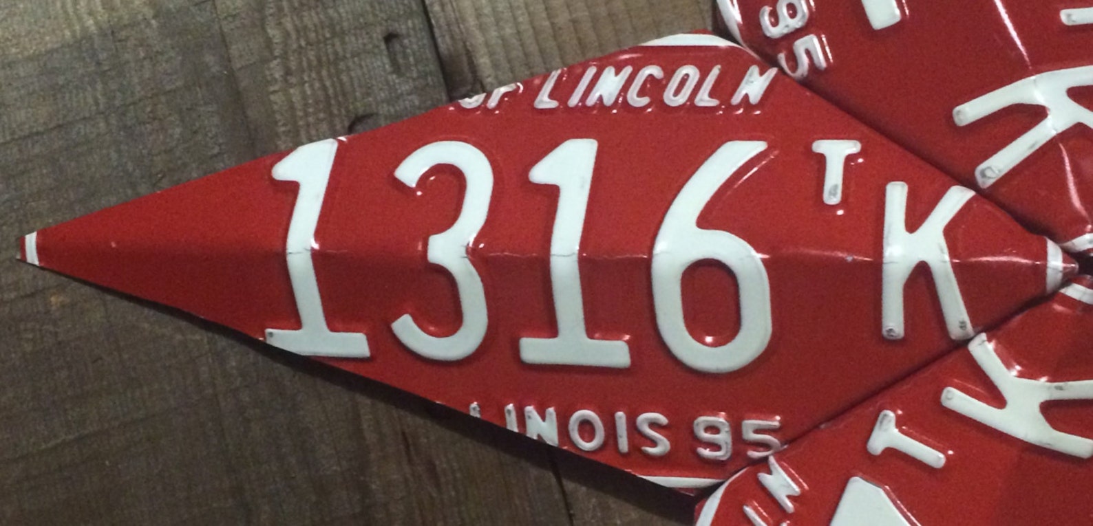 Illinois License Plate Barn Star (bright Red) - Etsy