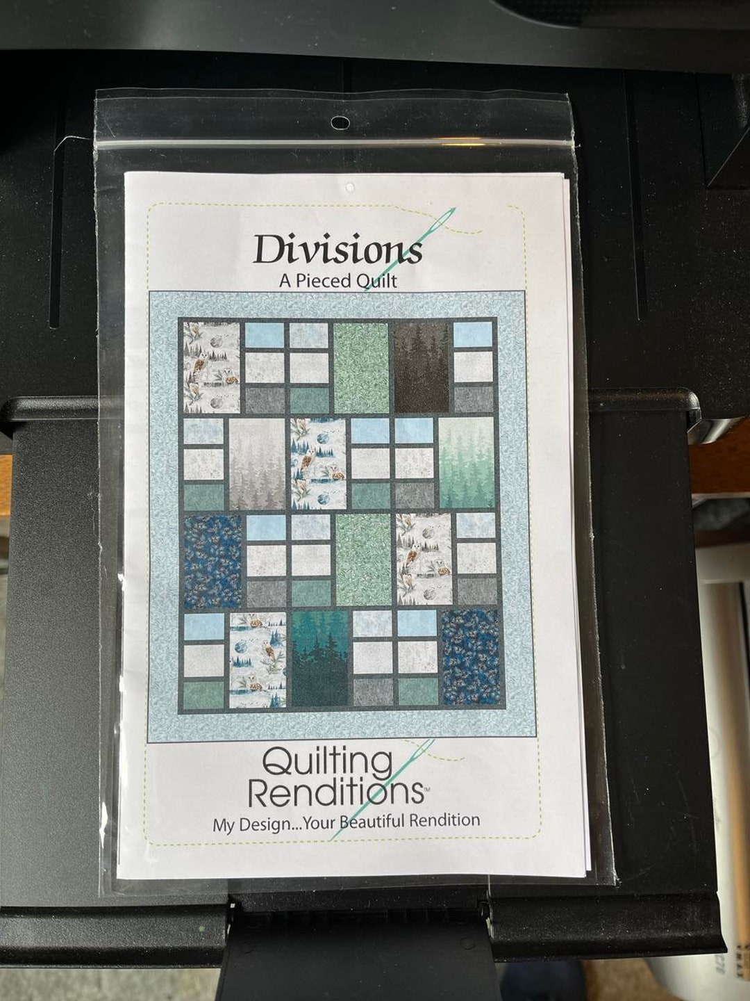 Divisions Pieced Quilt Pattern: Beginner Quilting Renditions (PDF ...